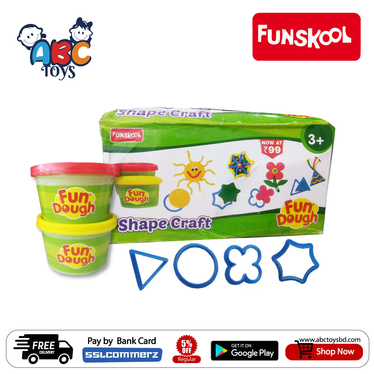 Funskool Fundough Shape Craft Value Pack (DAMAGED BOX) – ABC TOYS