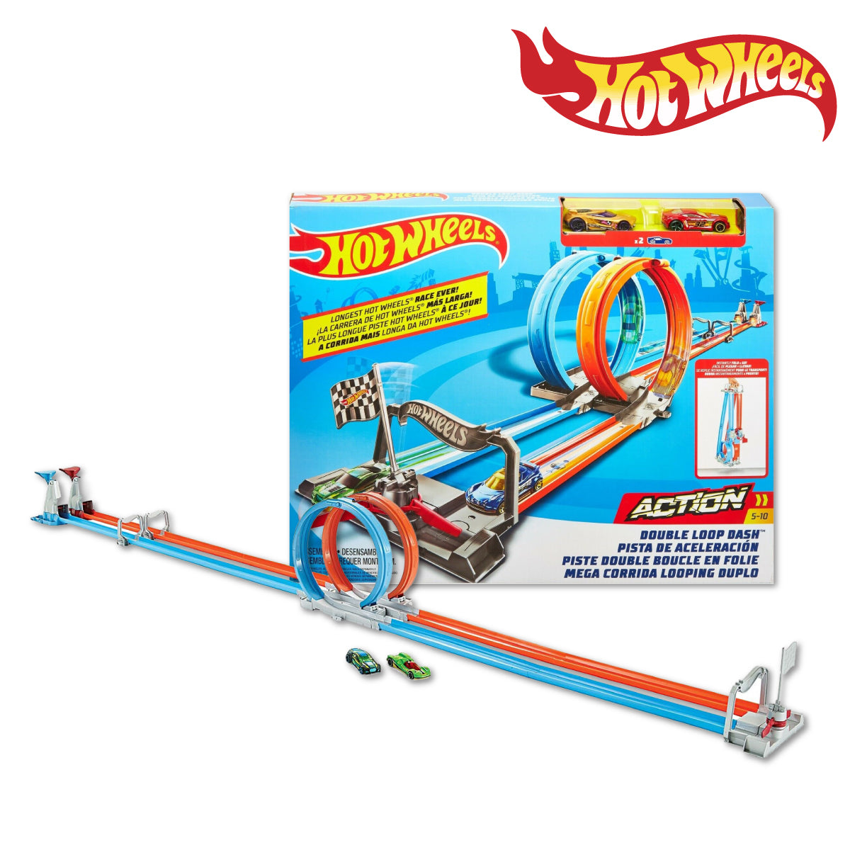 Hot Wheels GFH85 Double Loop Dash Track Set, Ages 5+ – ABC TOYS