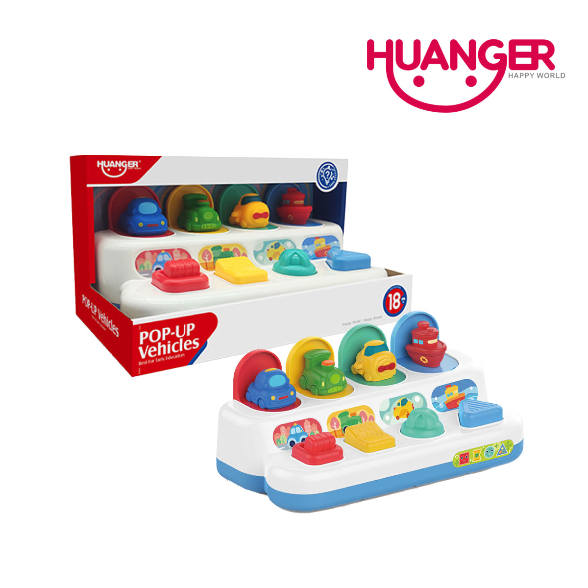 Huanger HE8076 Baby Pop Up Peek A Boo Activity Vehicles Toy, Ages 18m ...