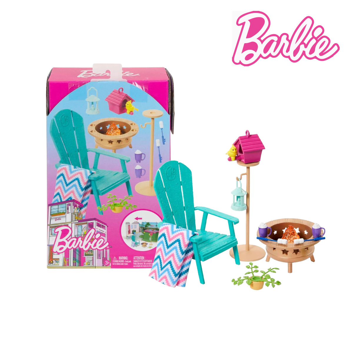 Barbie HJV33 Furniture and Accessory Pack, Kids Toys, Backyard Patio ...