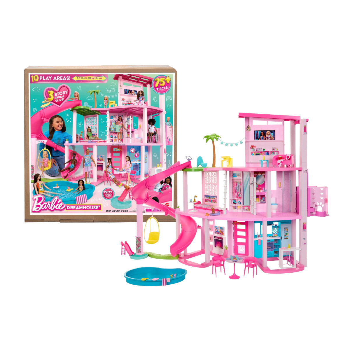 Barbie HMX10 Dreamhouse Pool Party Playset (75+ Pieces) – ABC TOYS