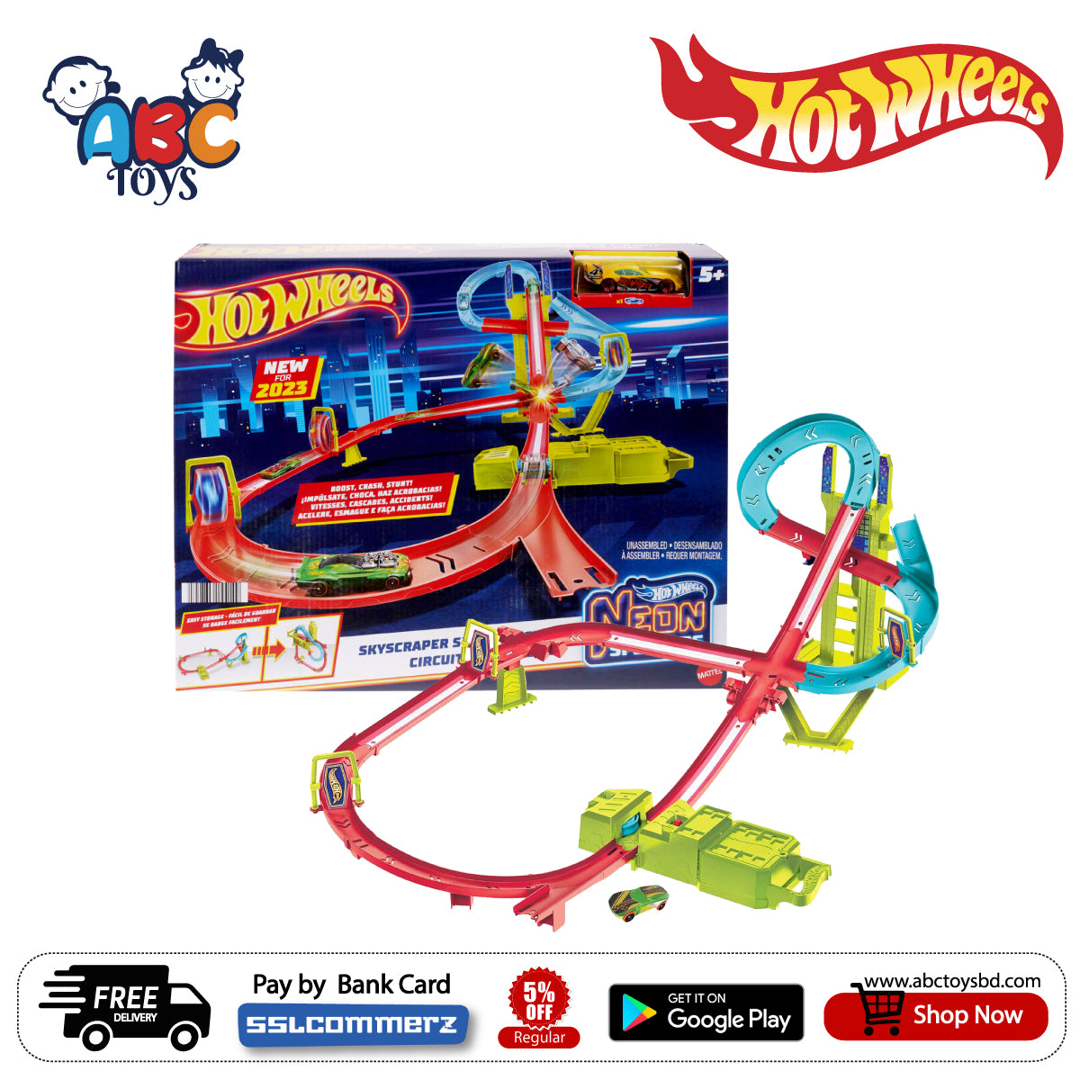 Hot Wheels HPC07 Skyscraper Speed Circuit Track Set – ABC TOYS