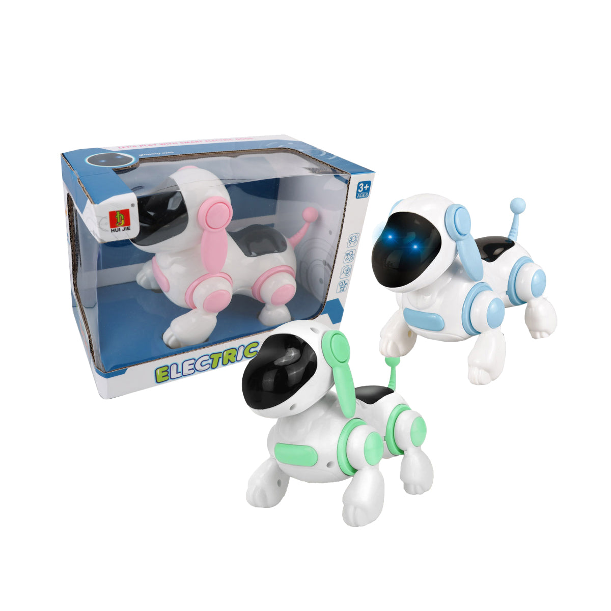 Toybliss HUI JIE Electric Robotic Dog with Lights & Sound (111-3A), Ag ...