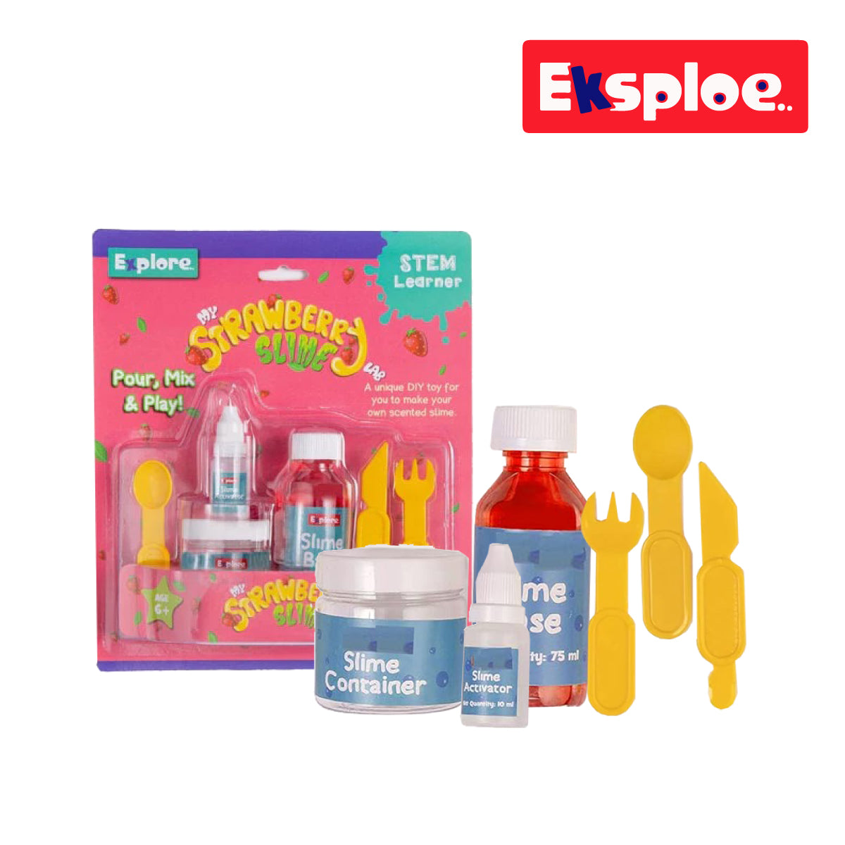 EKSPLOE 13028 My Strawberry Slime Lab, Ages 3+ – ABC TOYS