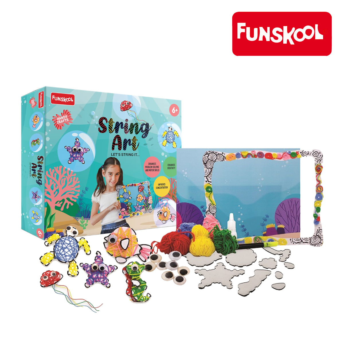 Funskool Handycrafts DIY String Art Kit, Ages 6+ – ABC TOYS