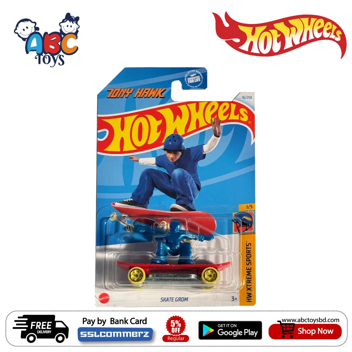 Hot wheels HTB96 Skate Grom – ABC TOYS